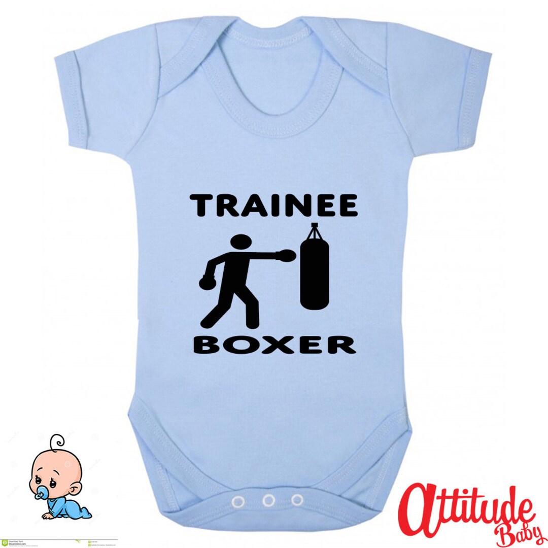 Funny Boxing Baby Grow-Trainee Boxer-Novelty Baby Grows-Baby - Etsy 日本
