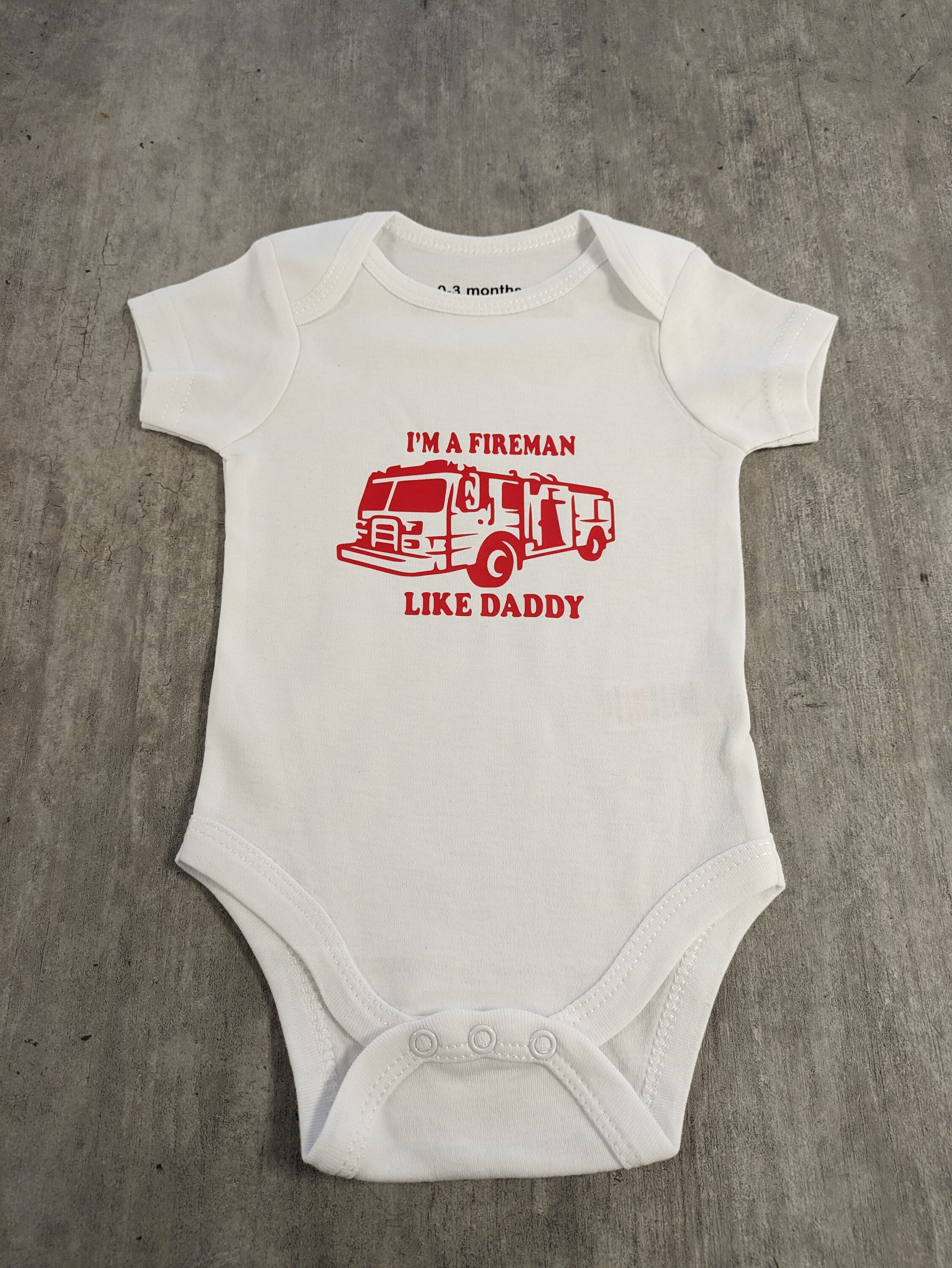 Funny Baby Grow-im A Fireman Like Daddy-baby Shower Gift-baby Vests ...