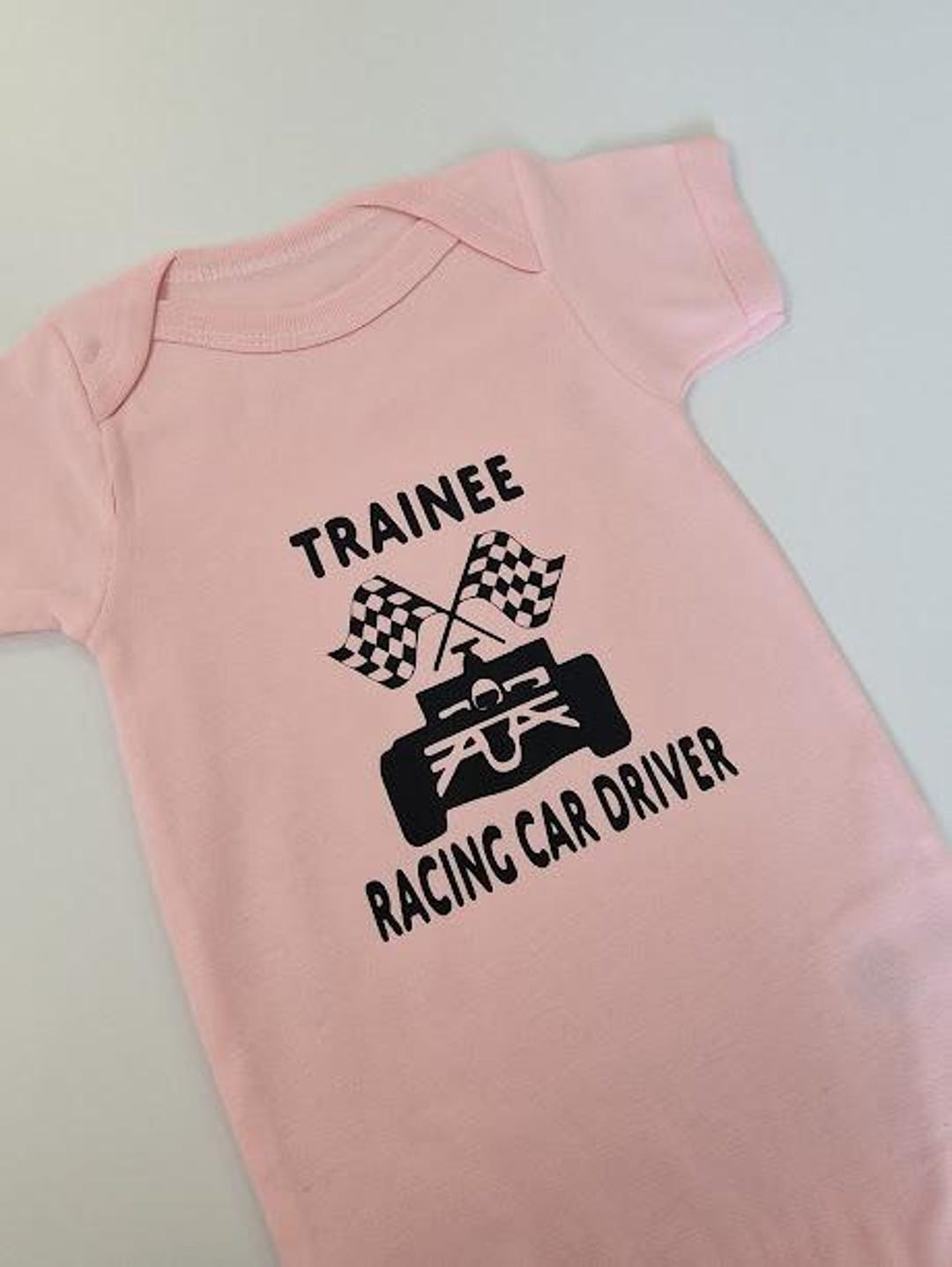 Funny Baby Grows-printed-trainee Racing Car Driver-funny Baby Grows ...