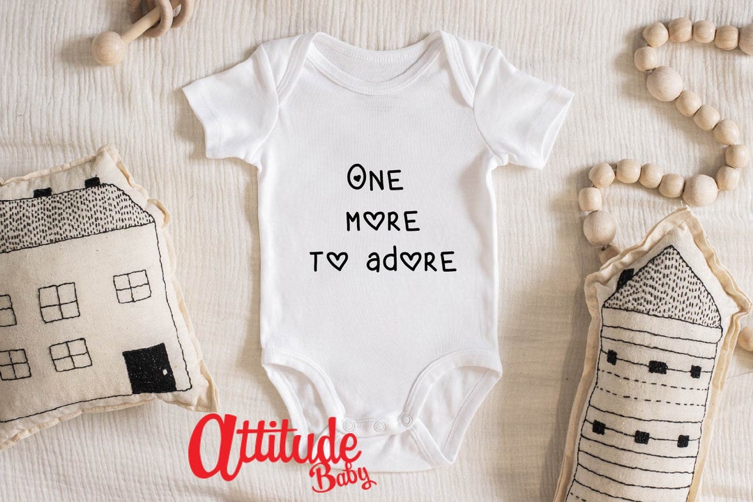 One More to Adore Pregnancy Announcement Baby Grow - 2nd Baby, 3rd Baby ...