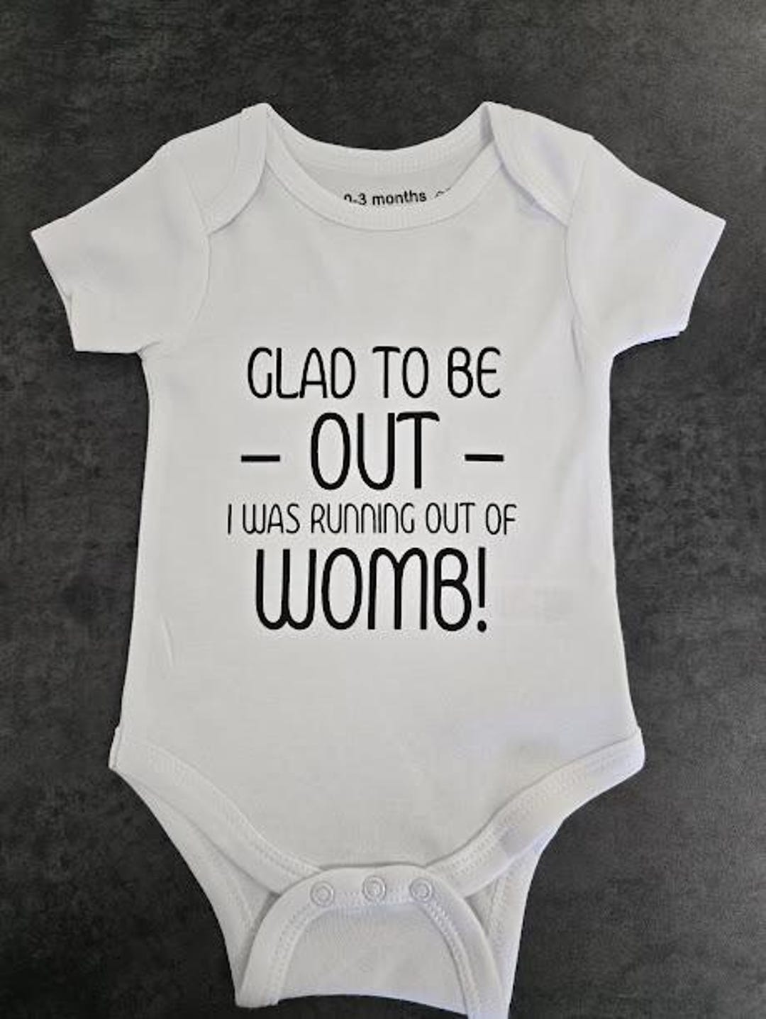 Funny Baby Grows-newborn Baby-baby Shower Giftglad to Be Out I Was ...