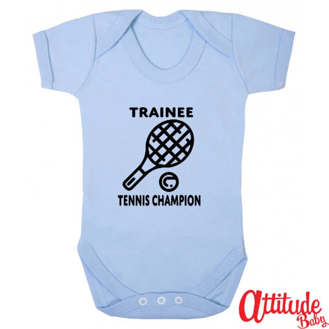 Funny Baby Grows-Printed-Trainee Tennis Champion-Funny Baby Grows ...