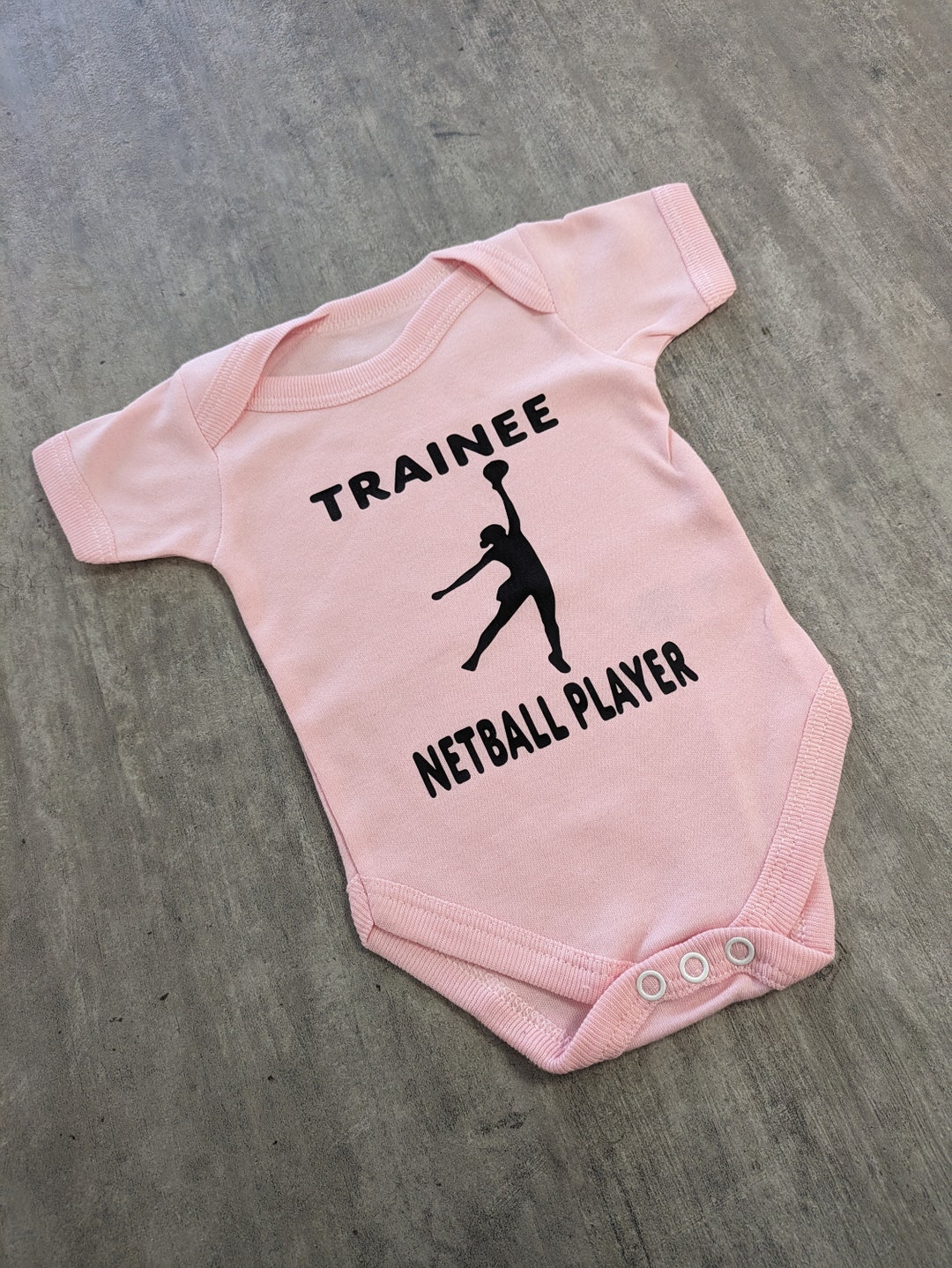 Baby Girl Netball Baby Grow Baby Grows-printed-trainee Netball Player ...