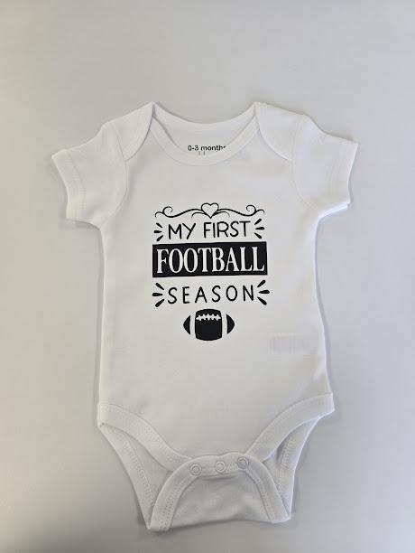 My First Football Season Baby Grow - American Football Baby Vest ...