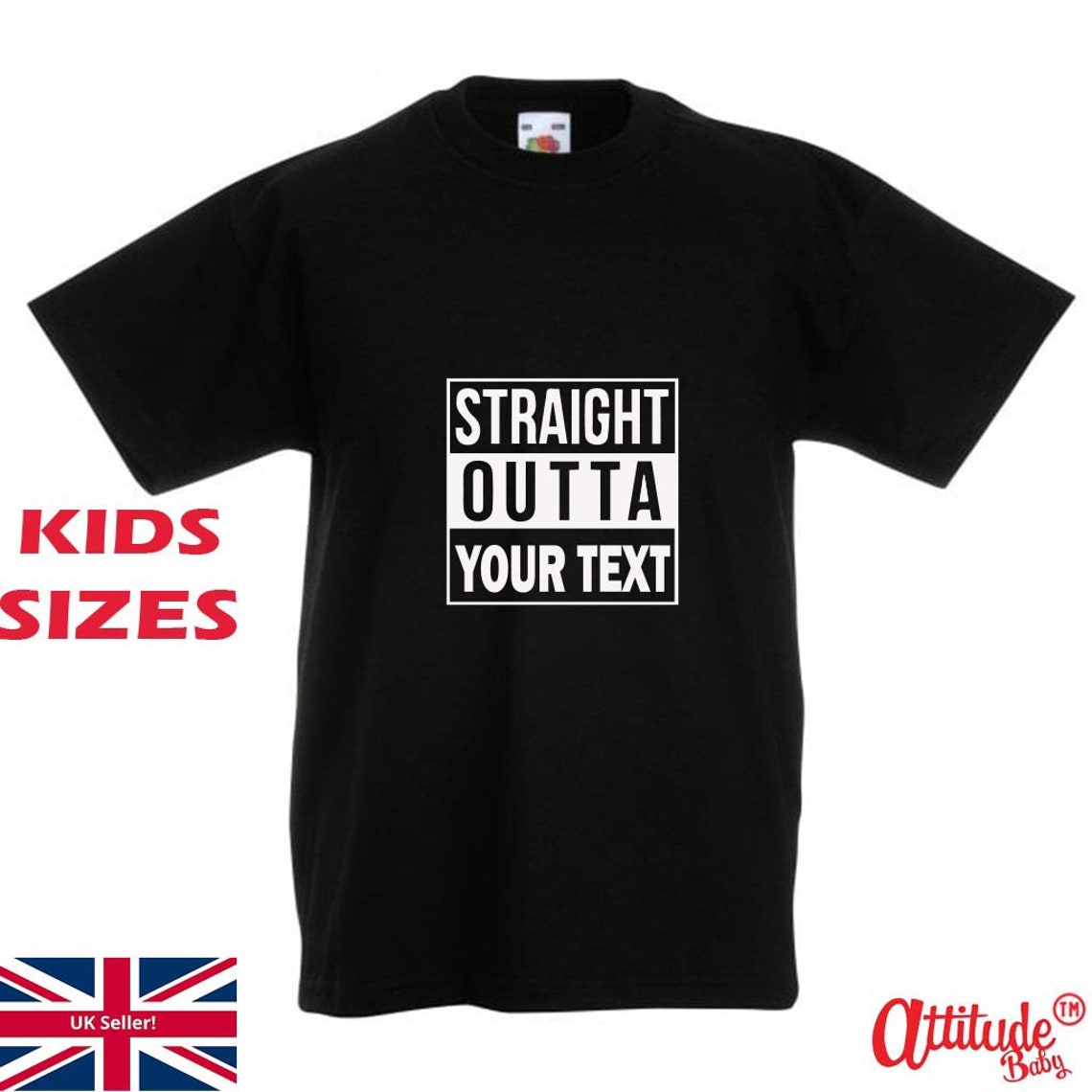 Funny Kids T Shirts-Personalised-Straight Outta Your Text-Tee | Etsy