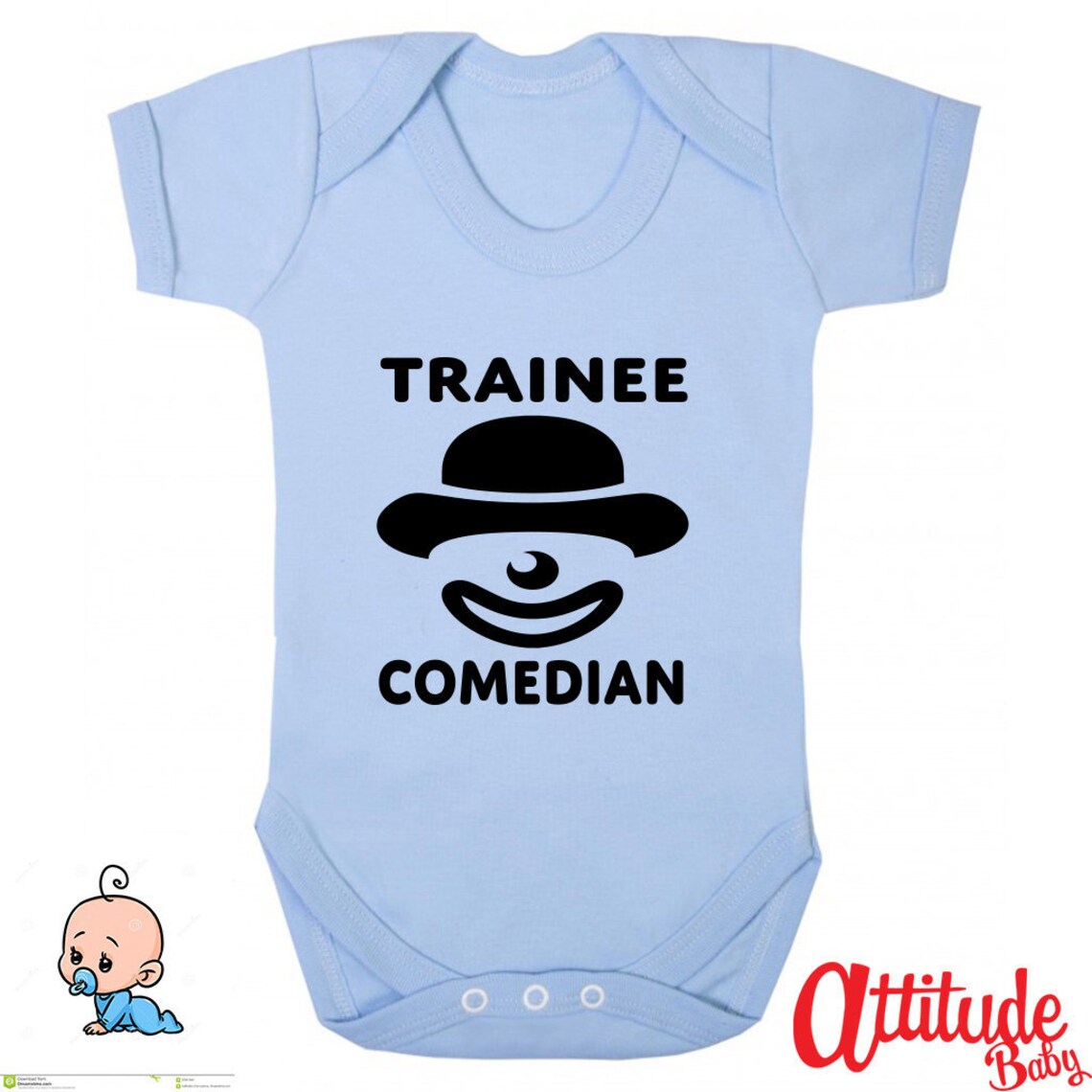 Funny Baby Grow-trainee Comedian-cotton Baby Bodysuit-cotton - Etsy UK