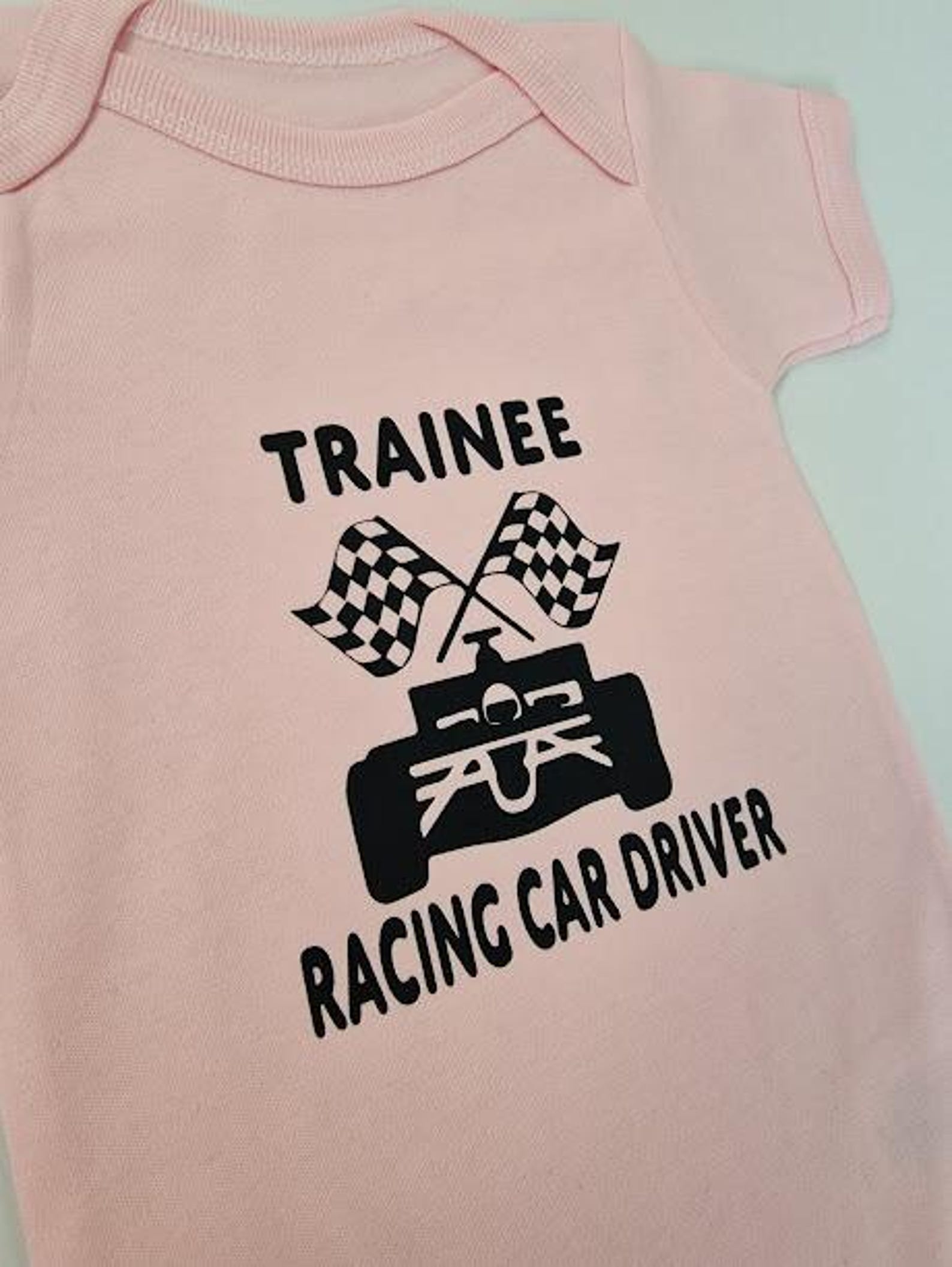 Funny Baby Grows-printed-trainee Racing Car Driver-funny Baby Grows ...