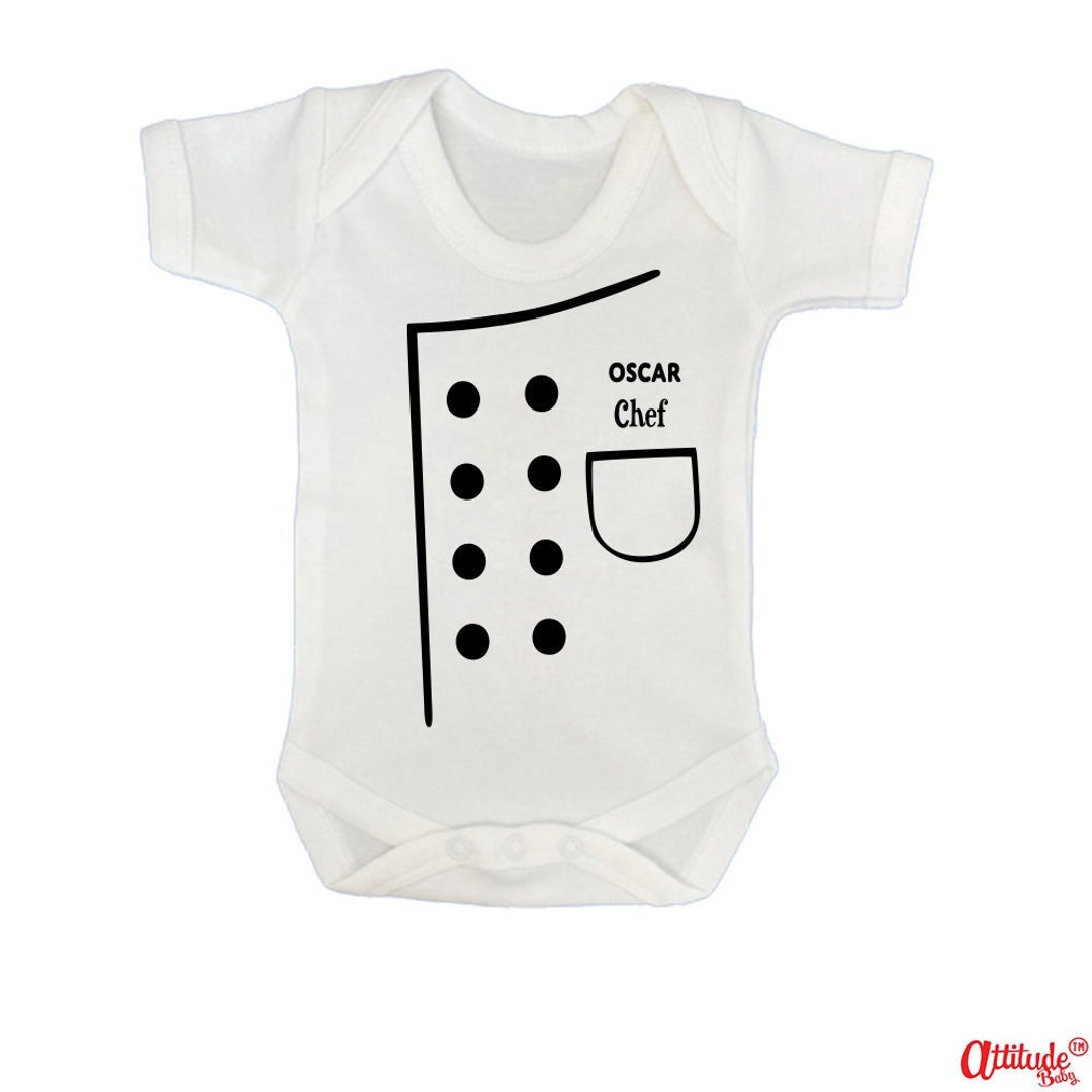 Funny Baby Grows-chef Outfit Baby Grow-personalised-novelty Baby Grows ...