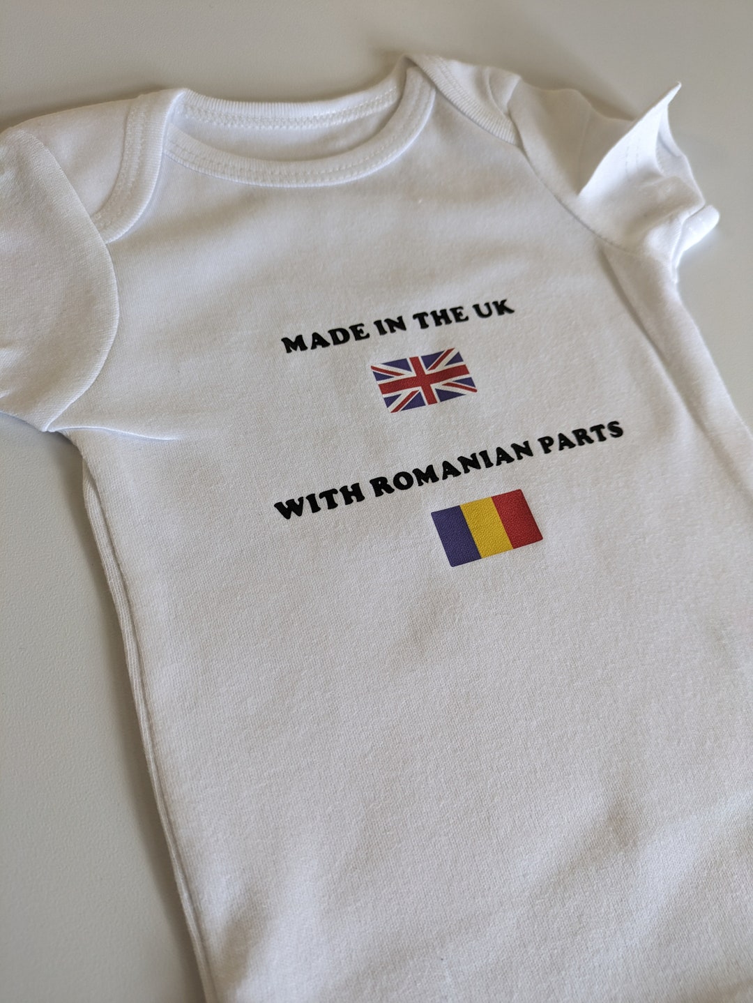 Made in the UK With Romanian Parts-100 % Cotton Baby Grows-baby ...