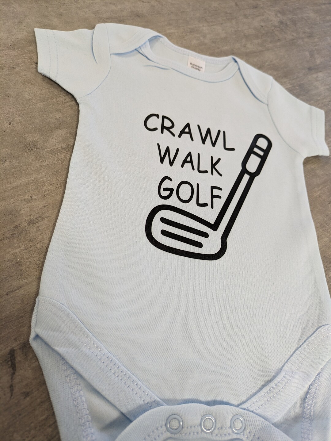 Golf Baby Grows-printed-crawl Walk Golf-funny Baby Grows-baby Grows ...