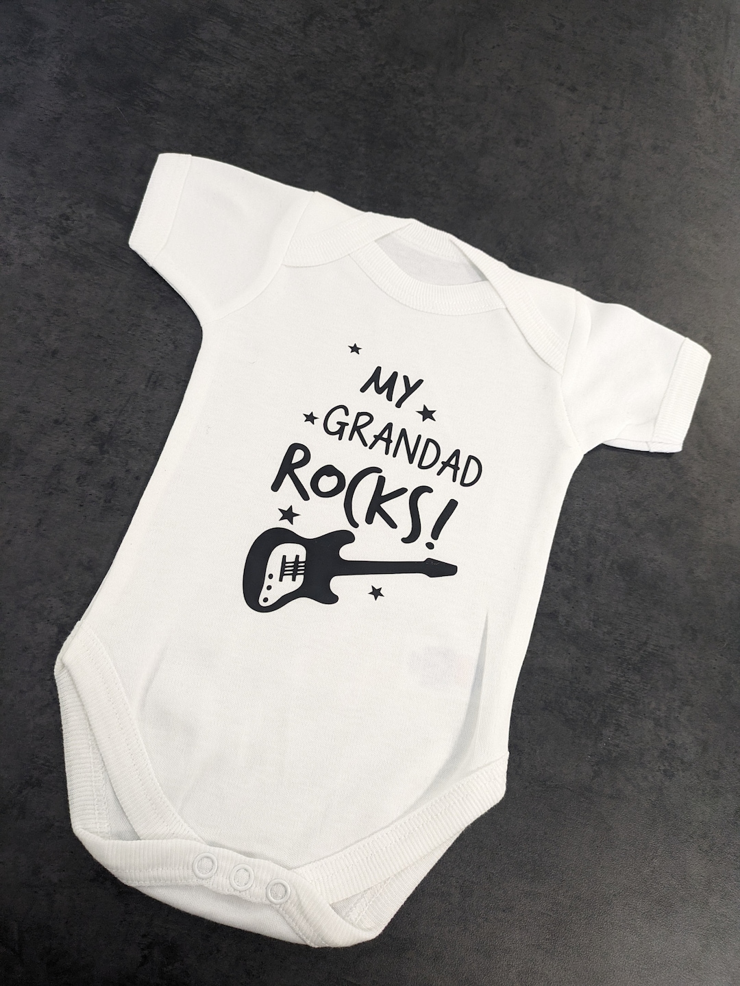 Funny Baby Grow-my Nanny Rocks or My Grandad Rocks With Guitar -baby ...