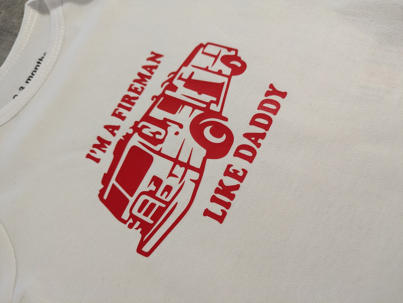 Funny Baby Grow-im A Fireman Like Daddy-baby Shower Gift-baby Vests ...
