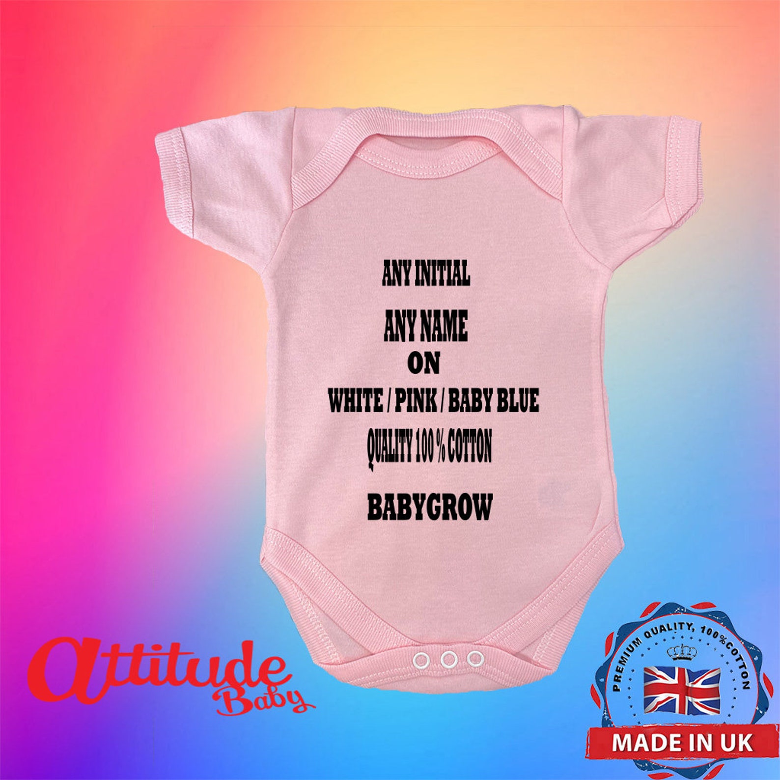 Personalised Baby Grow-Baby Grows Printed-Baby Name And | Etsy