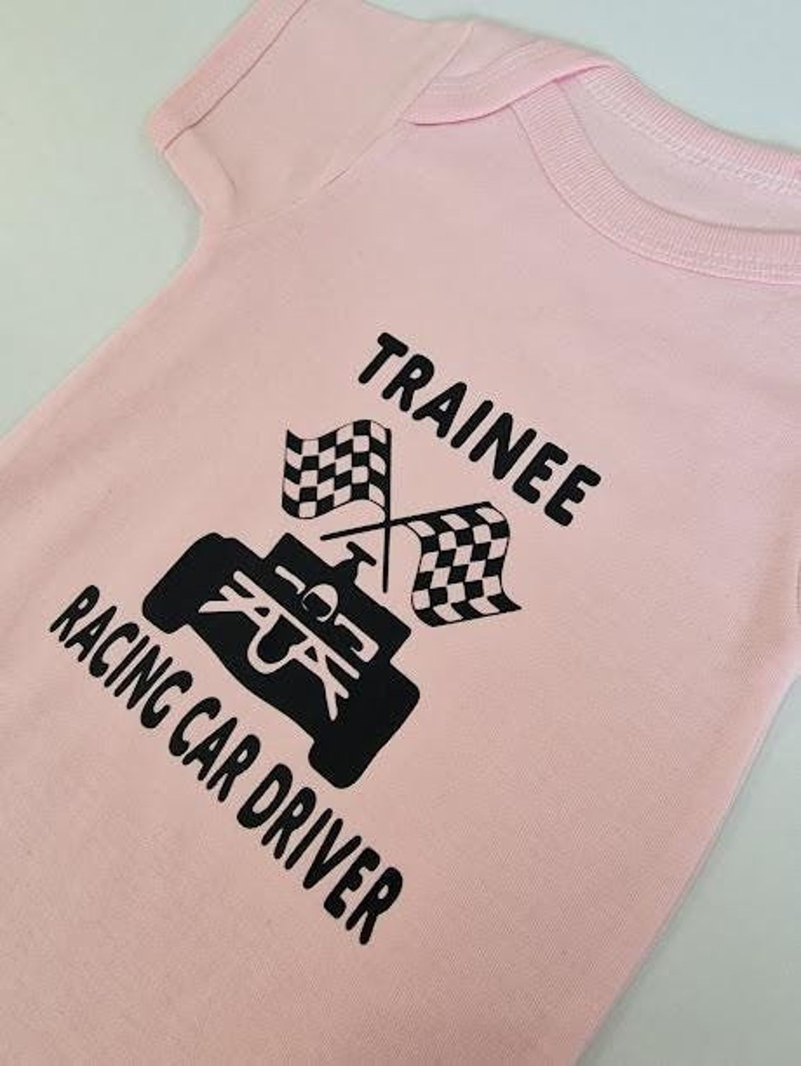 Funny Baby Grows-printed-trainee Racing Car Driver-funny Baby Grows ...