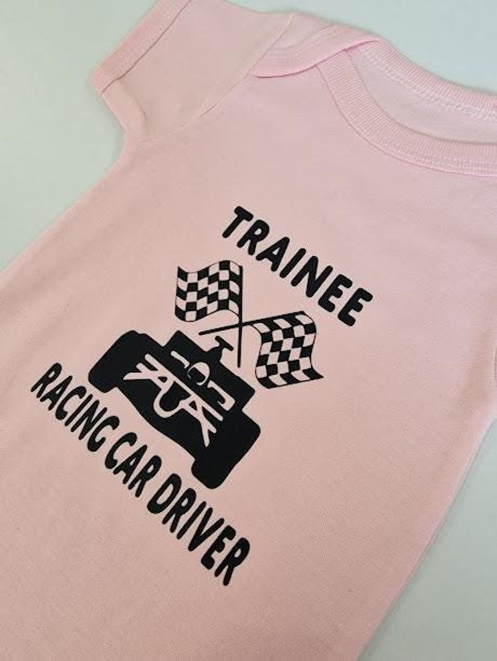Funny Baby Grows-printed-trainee Racing Car Driver-funny Baby Grows ...