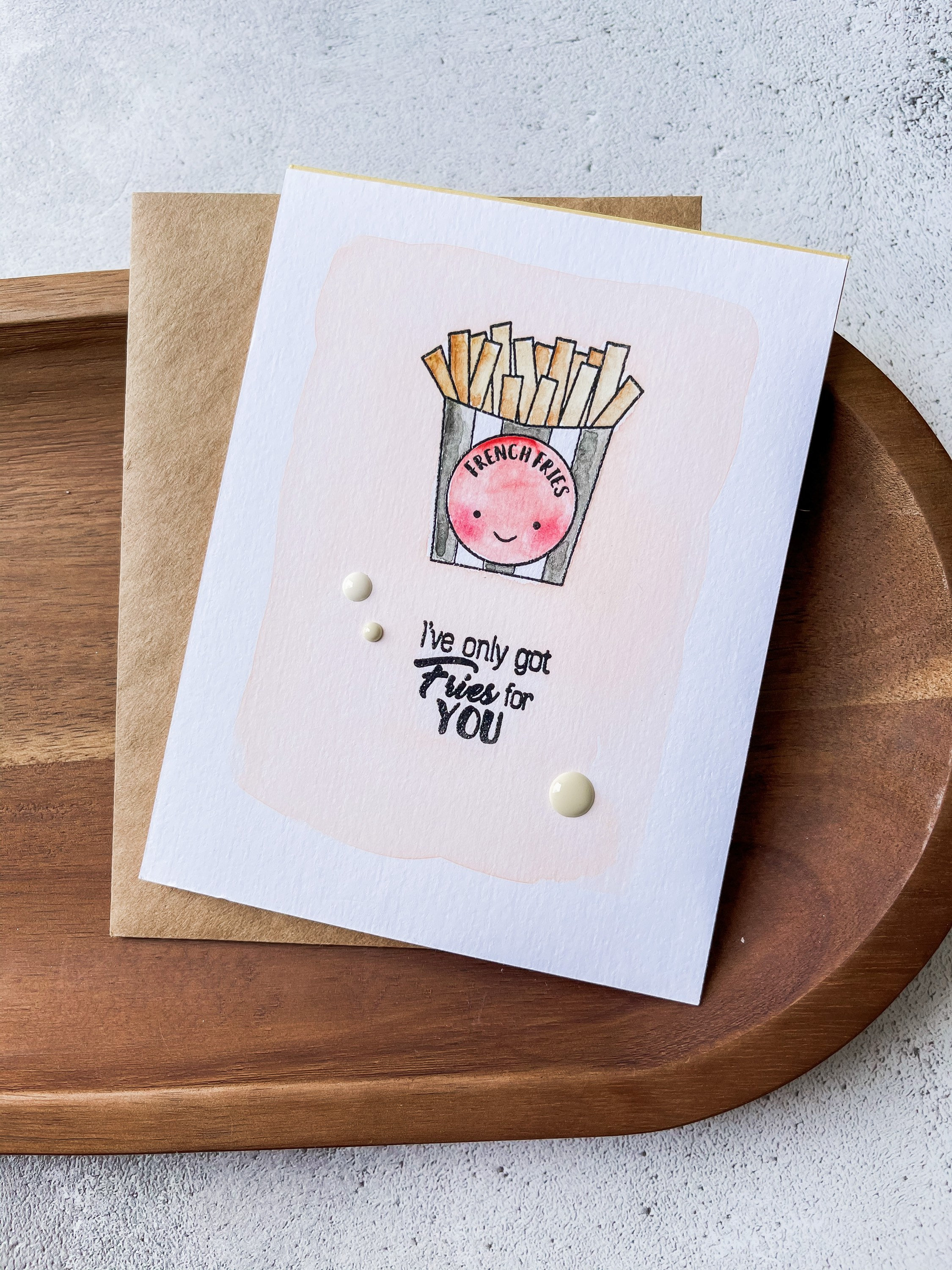 Fries for You Handmade Card. Cute Cards. - Etsy