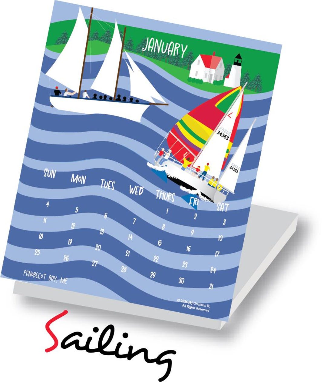 2026 Sailing Jewel Case Calendar - Etsy