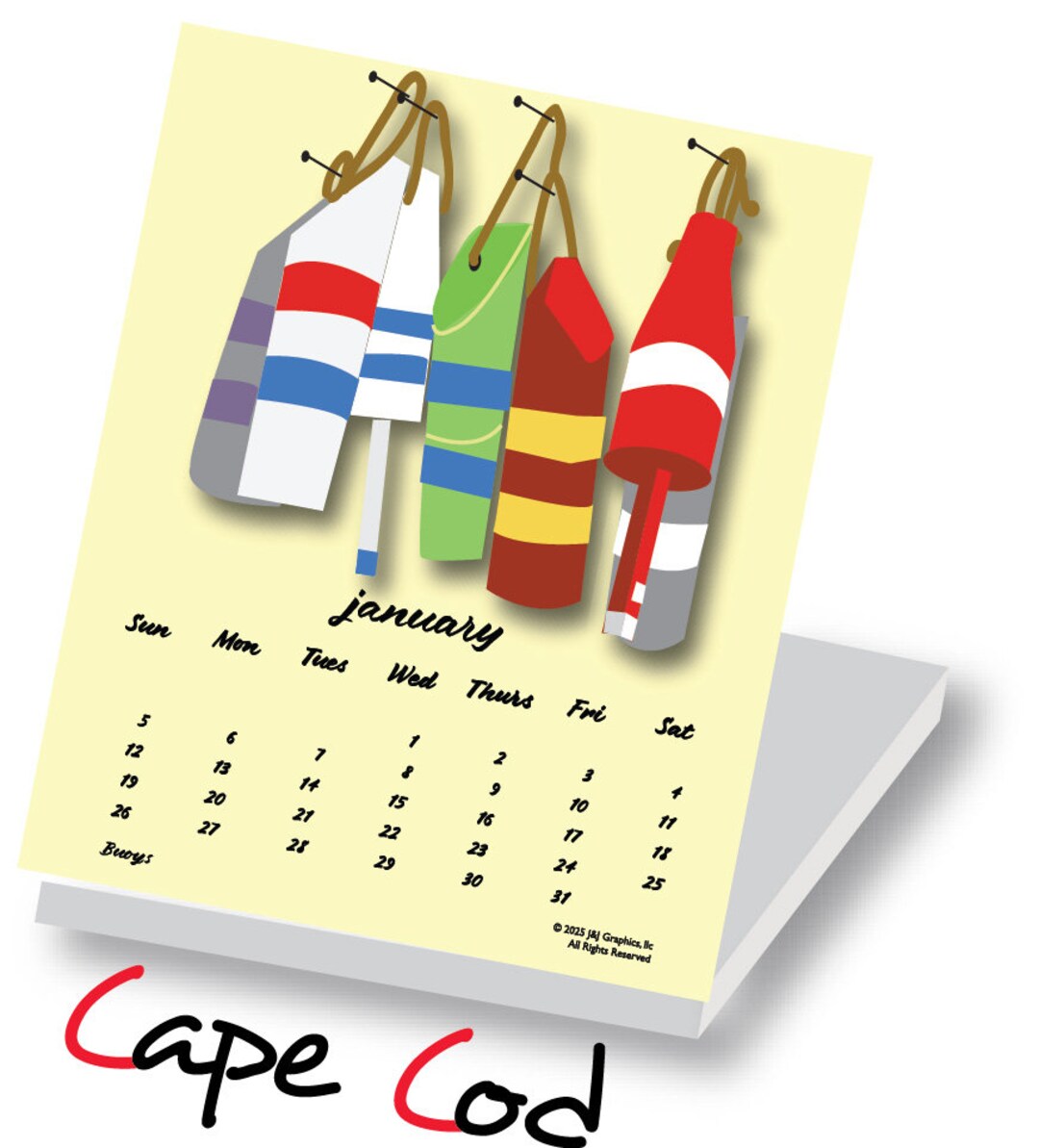 2025 Cape Cod Jewel Case Calendar - Etsy