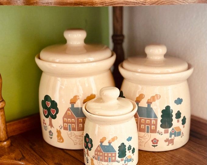 Vintage Cottagecore welcome to My Home Kitchen Canister Set - Etsy