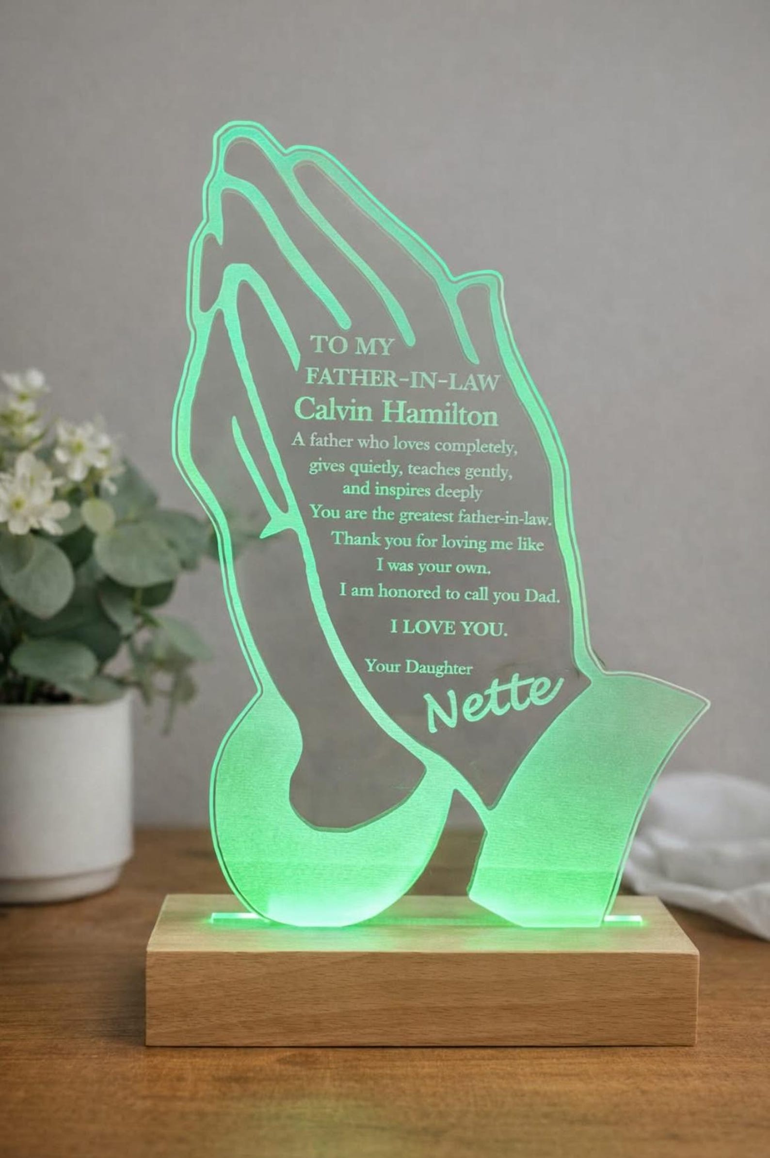 Custom RGB LED Edge Lit Acrylic Nightlight Mothers Day Gift - Etsy