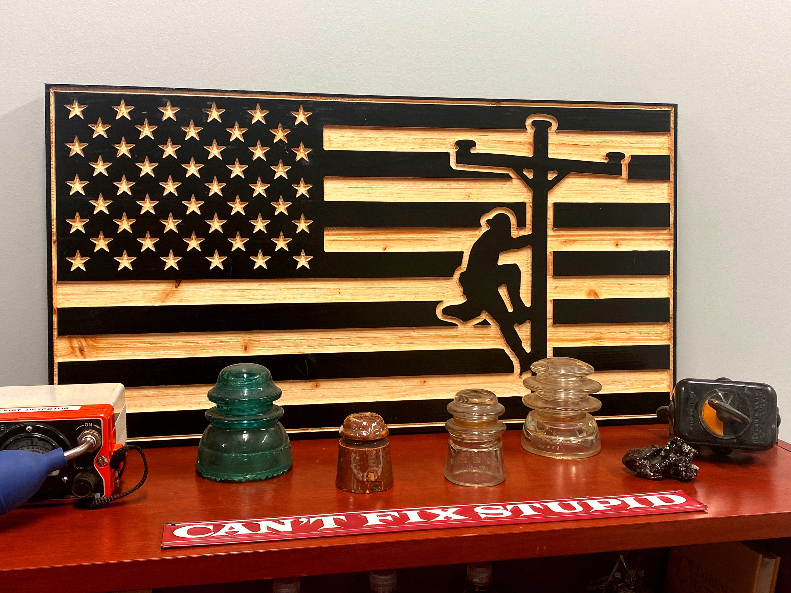 Wooden Lineman Flag - Etsy