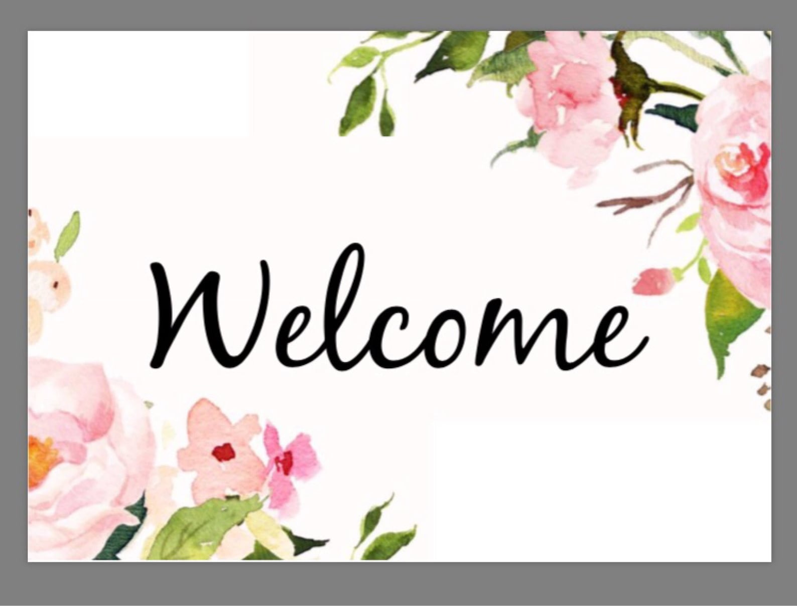 PRINTABLE 5X7 WATERCOLOR WELCOME Sign - Etsy