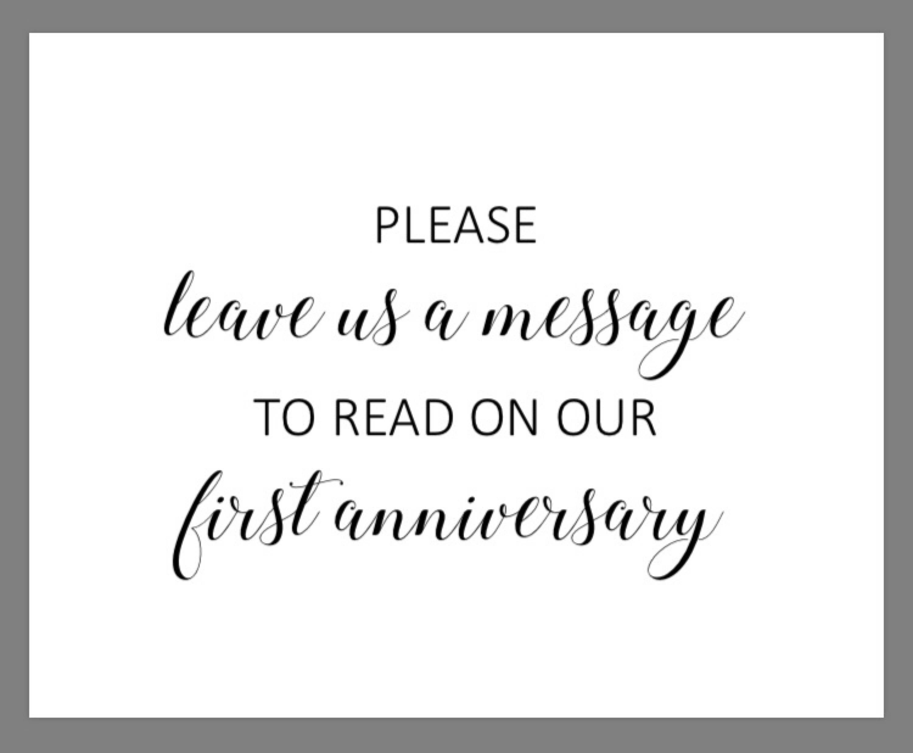 PRINTABLE 8x10 Please Leave Us A Message to Read on Our First - Etsy