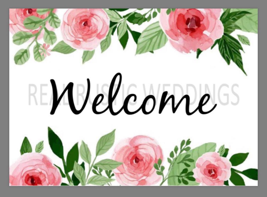 PRINTABLE 5X7 WATERCOLOR WELCOME Sign - Etsy