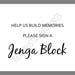 PRINTABLE 5x7 Help Us Build Memories Please Sign a JENGA Block SIGN - Etsy