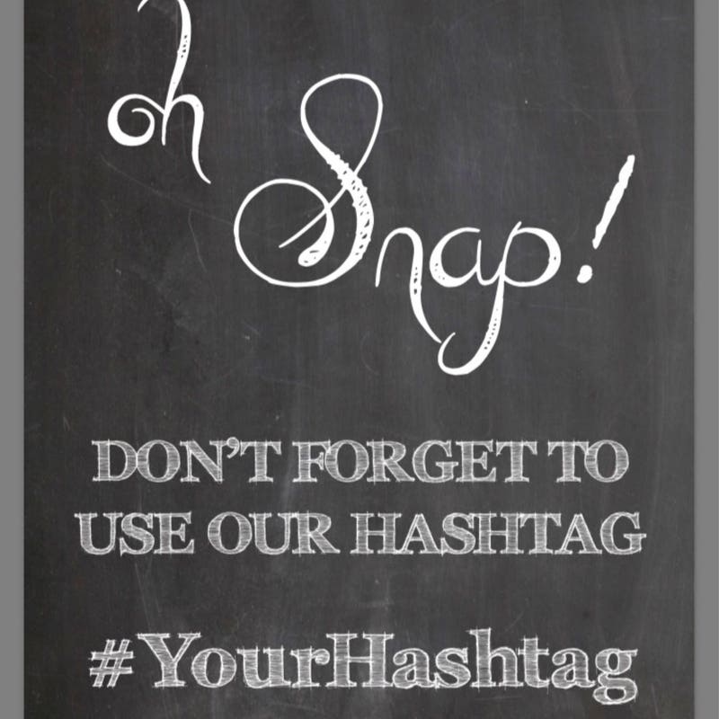 Hashtag Chalkboard - Etsy