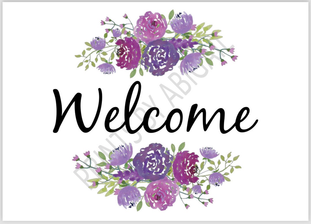 PRINTABLE 5X7 WATERCOLOR WELCOME Sign - Etsy
