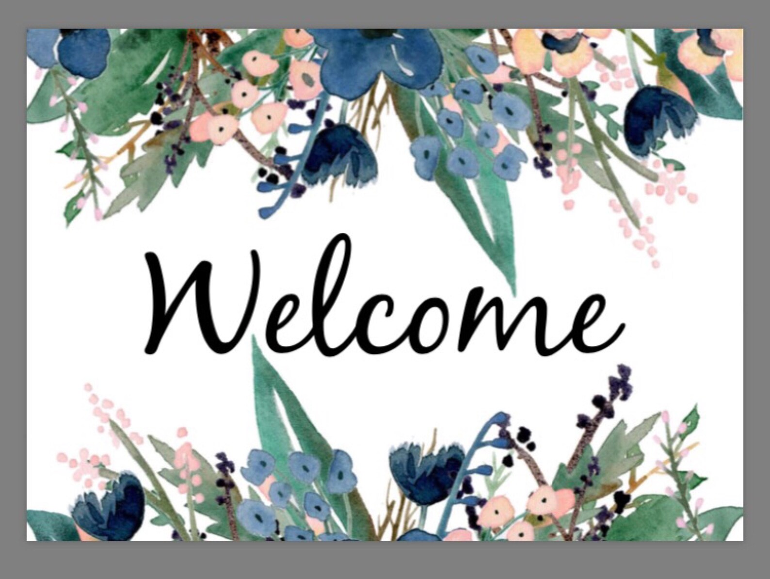 PRINTABLE 5X7 WATERCOLOR WELCOME Sign - Etsy