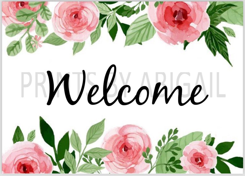 PRINTABLE 5X7 WATERCOLOR WELCOME Sign - Etsy