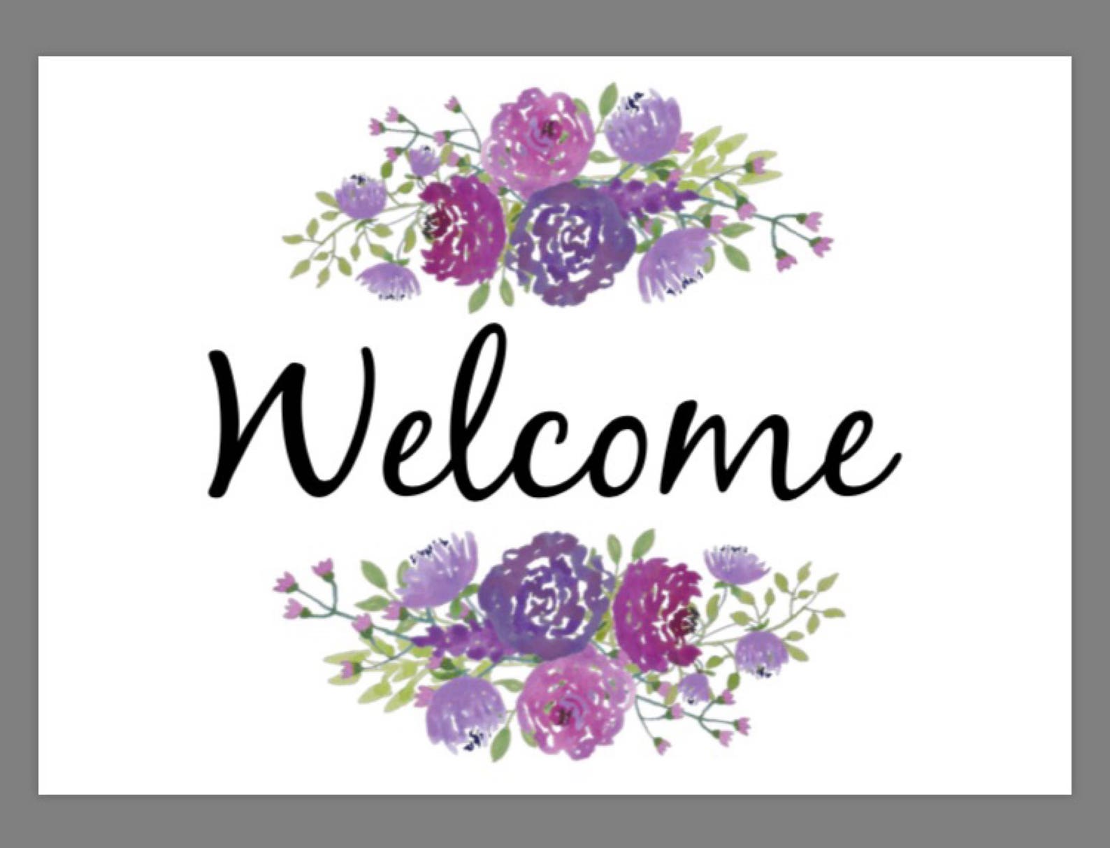 PRINTABLE 5X7 WATERCOLOR WELCOME Sign - Etsy