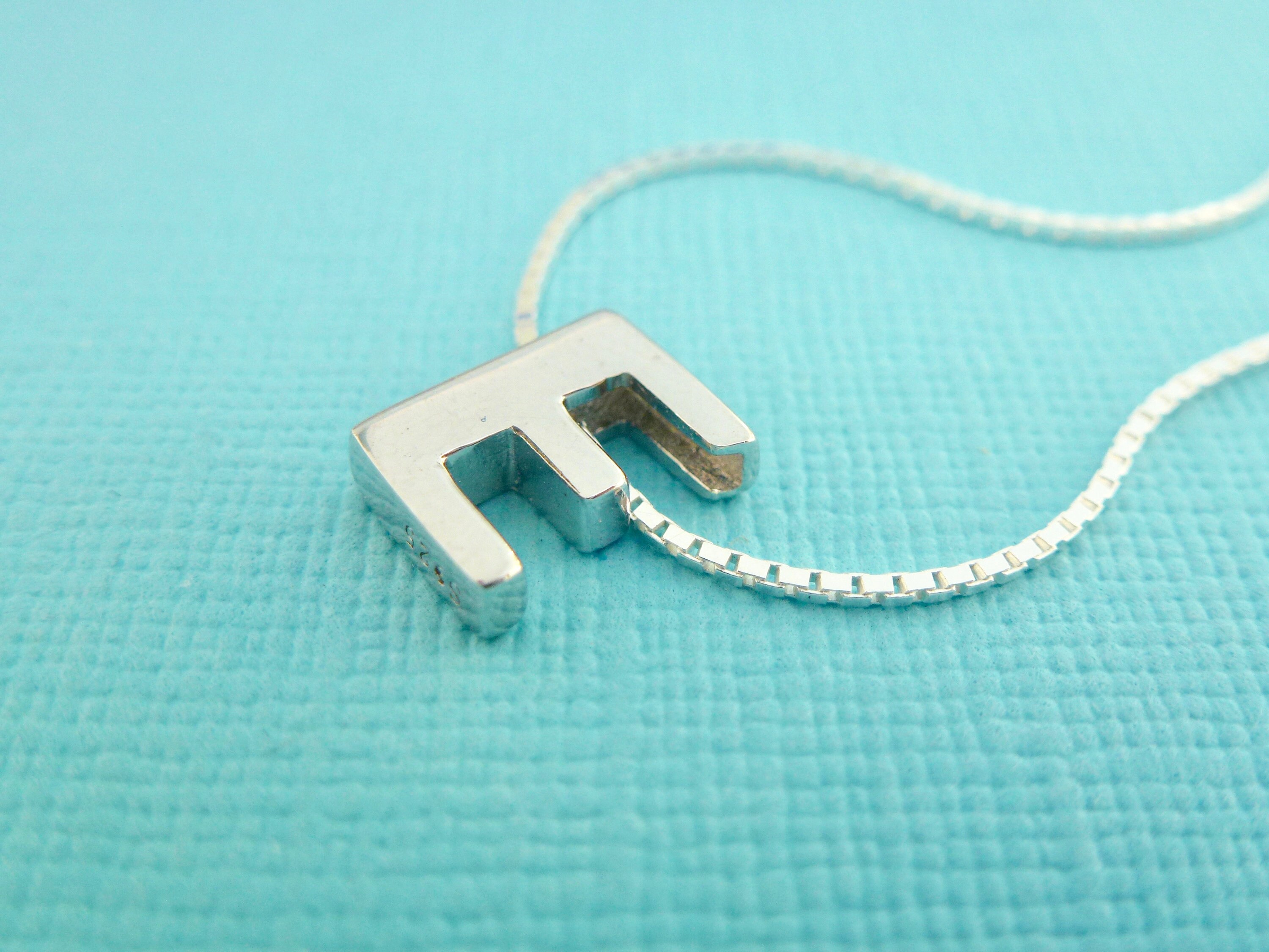 Sterling Silver 925 Initial Letter E Slider Pendant on A - Etsy