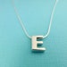 Sterling Silver 925 Initial Letter E Slider Pendant on A - Etsy