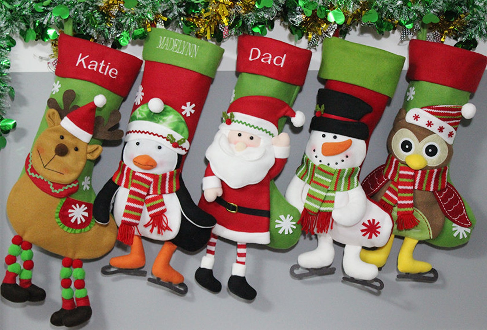 Personalized christmas stocking holidays Decoration snowman | Etsy