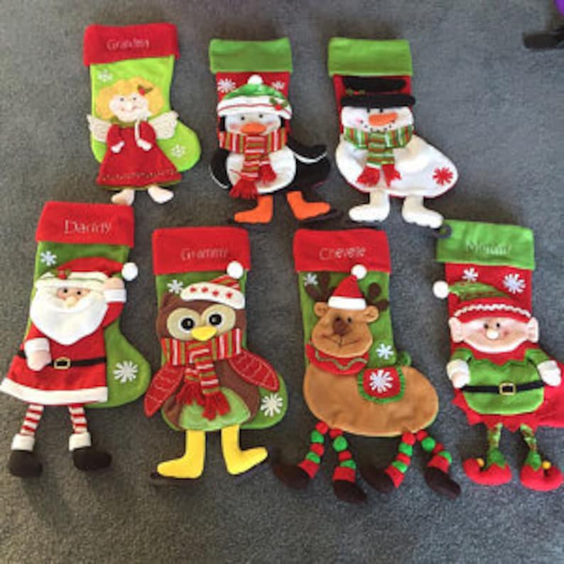 Personalized christmas stocking holidays Decoration snowman | Etsy