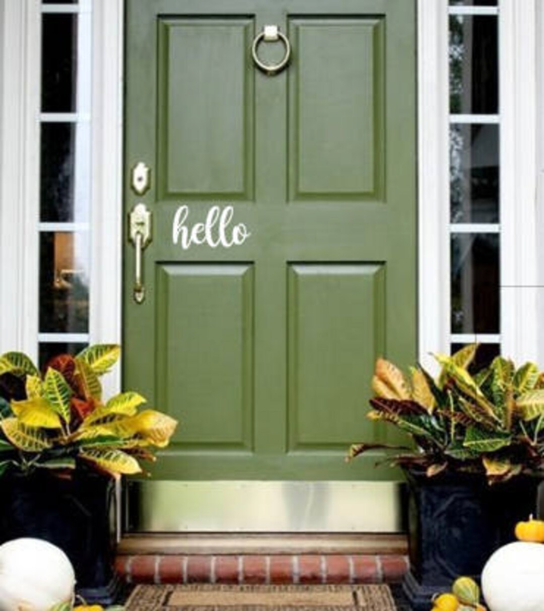 Hello Door Decal Sticker - Hello Greeting, Hello Decal, Hello Sticker ...