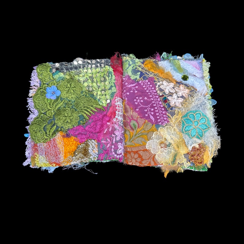 Fabric Book Handmade Textile Colorful Collage of Various Fabrics and ...
