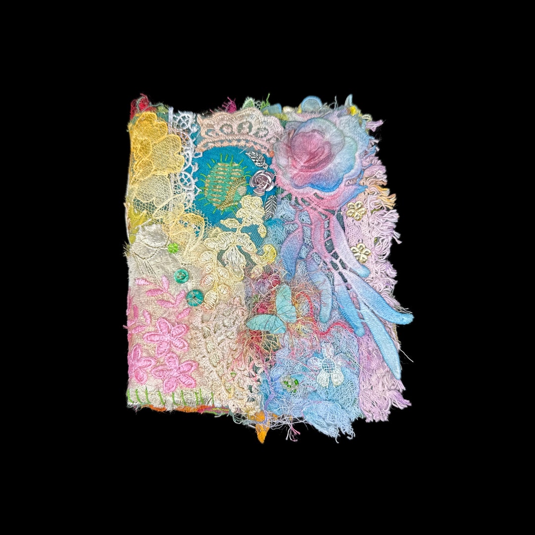 Fabric Book Handmade Textile Colorful Collage of Various Fabrics and ...