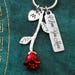 Red Rose Keychain SMALL Rose Charm Keychain Keyring Girlfriend Keychain ...