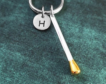 Match Keychain SMALL Match Keyring Matchstick Keychain Match Stick ...