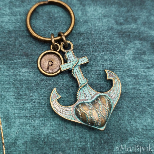 Anchor Keychain - Etsy