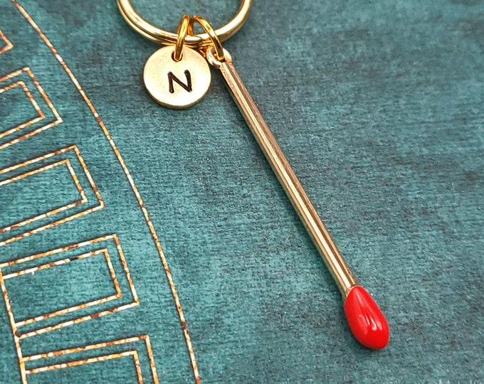 Match Keychain SMALL Match Keyring Matchstick Keychain Match Stick ...