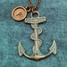 Anchor Keychain SMALL Patina Anchor Pendant Keychain Antiqued Anchor ...