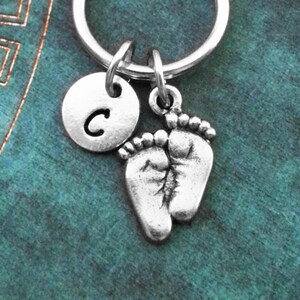 Footprints Keychain VERY SMALL Baby Feet Keychain Foot Keychain ...