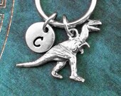 Dinosaur Keychain VERY SMALL T-rex Keyring Personalized - Etsy