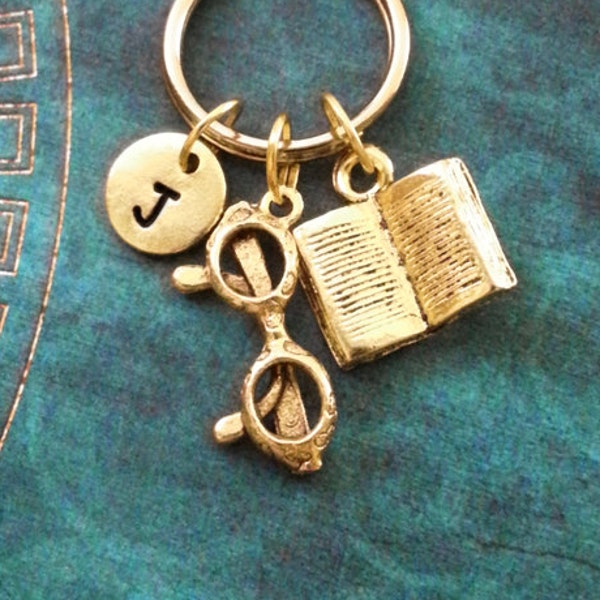 Book Keychain - Etsy