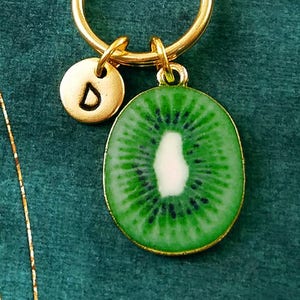 Kiwi Keychain SMALL Kiwi Keyring Food Keychain Kiwi Slice | Etsy